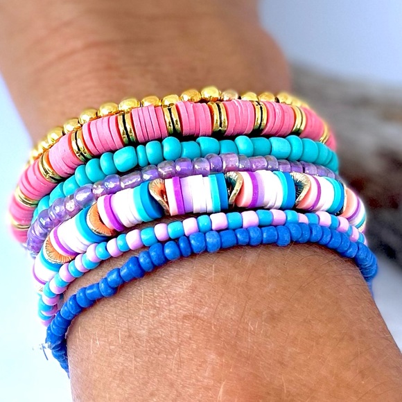 BIRCH HOUSE BOUTIQUE | Jewelry | Nwt Color Pop Stackable 7 Piece ...